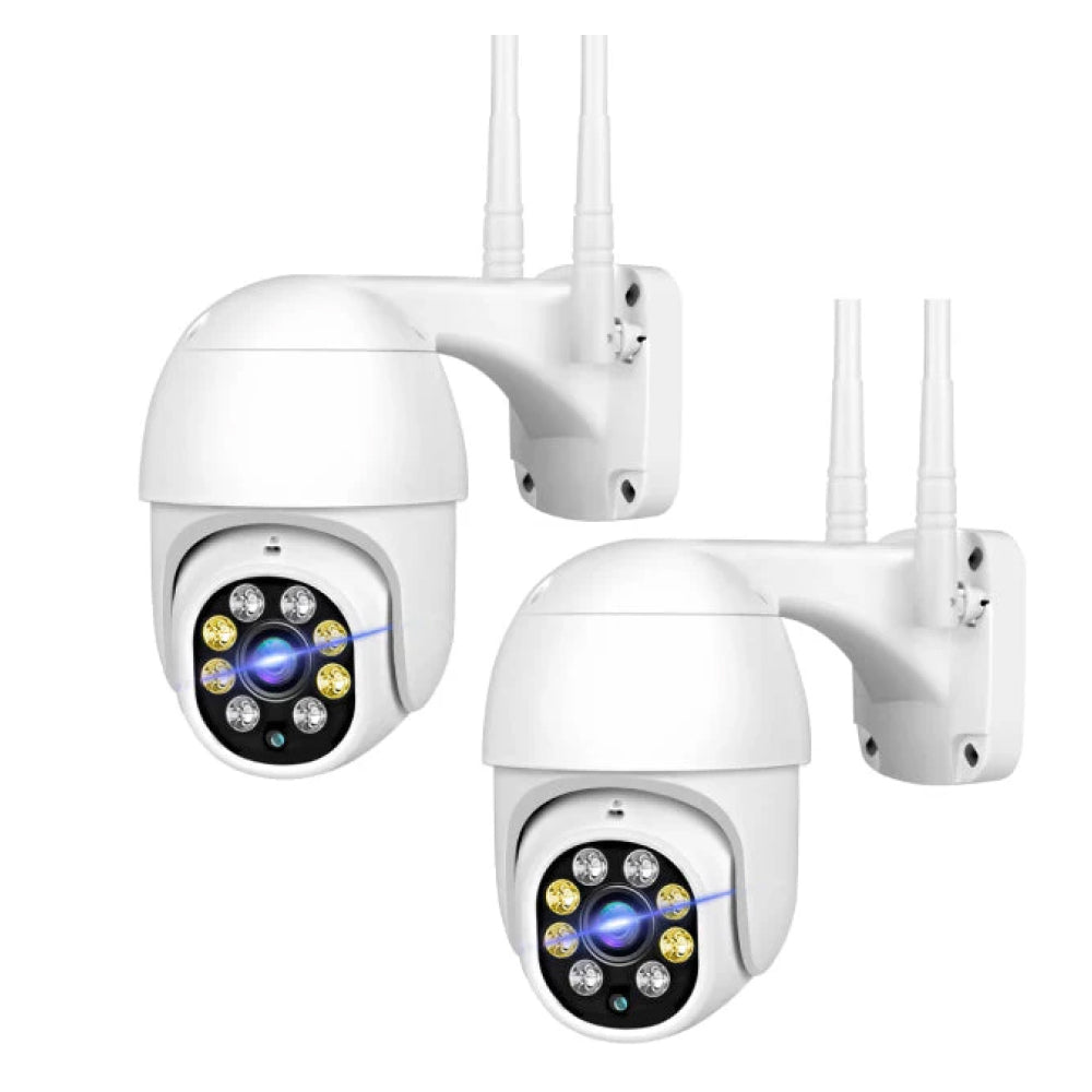2x HD WiFi Wireless Outdoor Security Camera Weatherproof Home Surveill ...