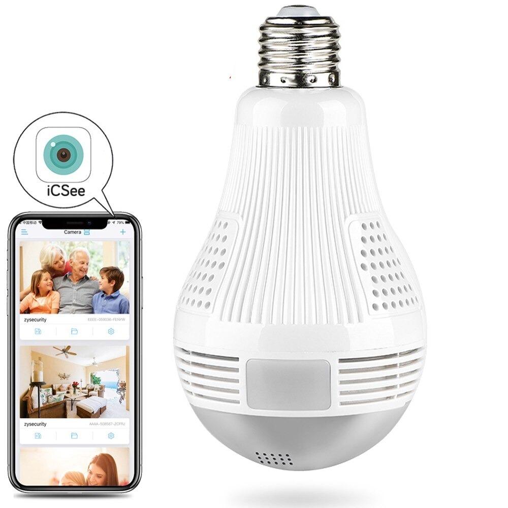 WiFi 360º Panoramic Security Light Bulb with Camera Surveillance Flash ...