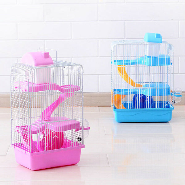 3 Tier Luxury Hamster Cage Gorgeous Hamster Bin Cage Castle Hamster Ca ...