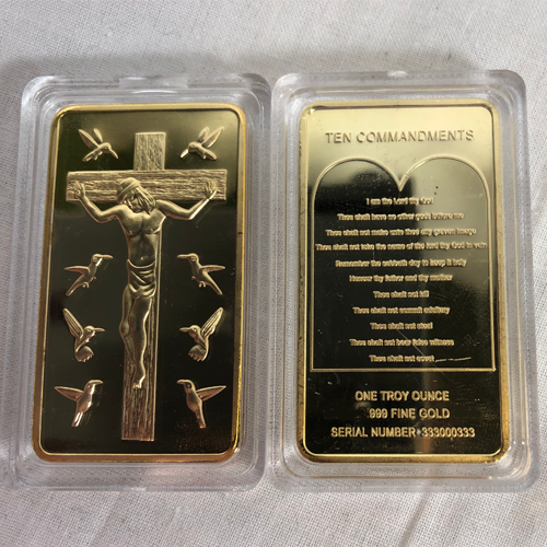 Rare Ten Commandments Jesus Gold Bar – Buy Simple Store